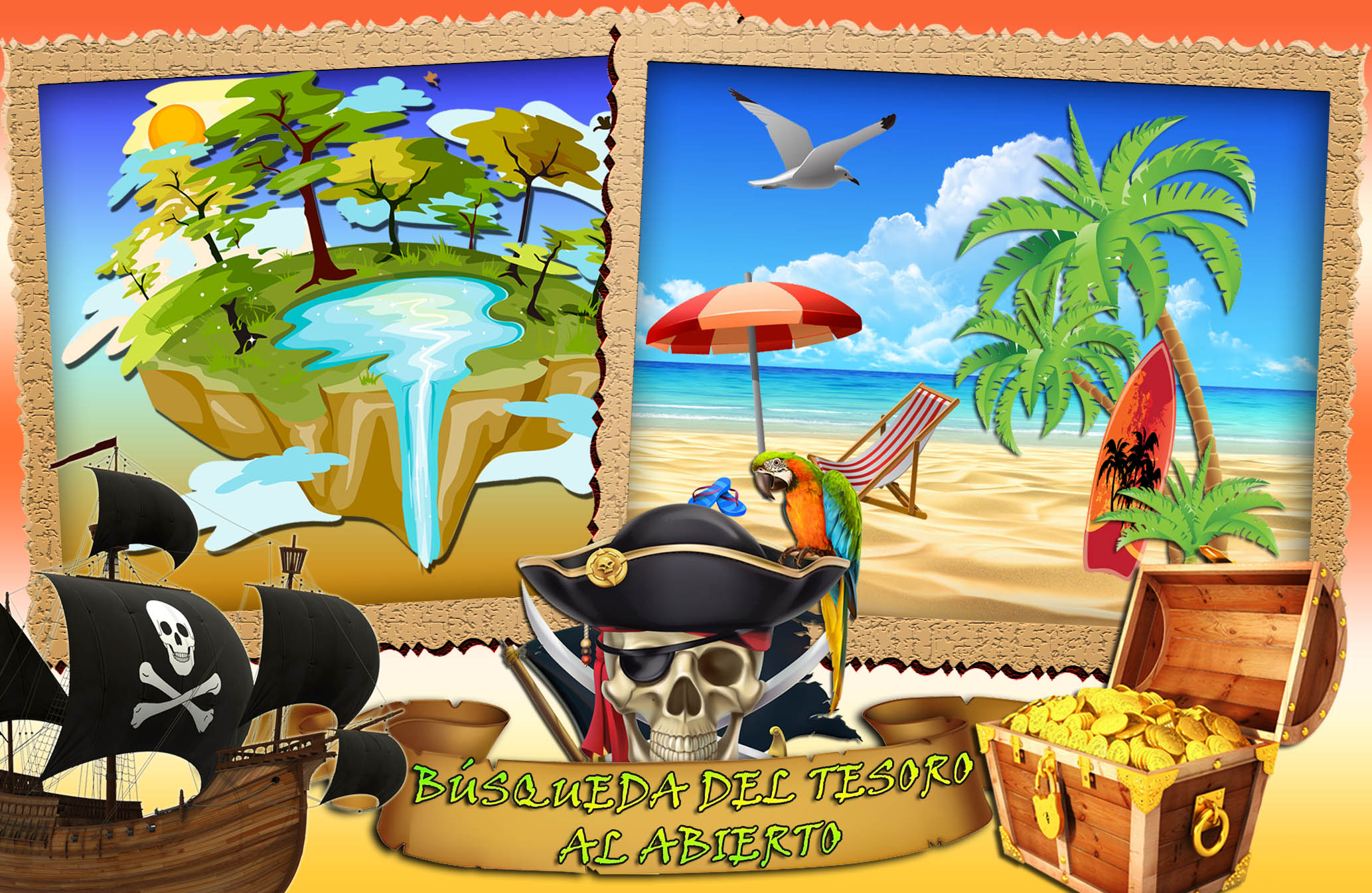 Búsquedas del tesoro al abierto - en el jardín, parque, playa - Griphos.net