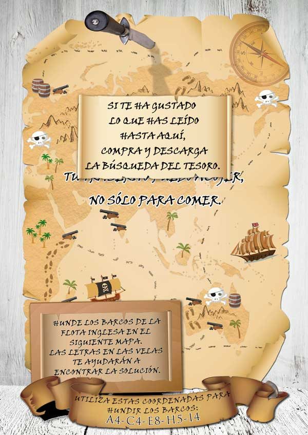 Búsqueda del tesoro con mapa en casa solución despensa 5-7 anos - Griphos